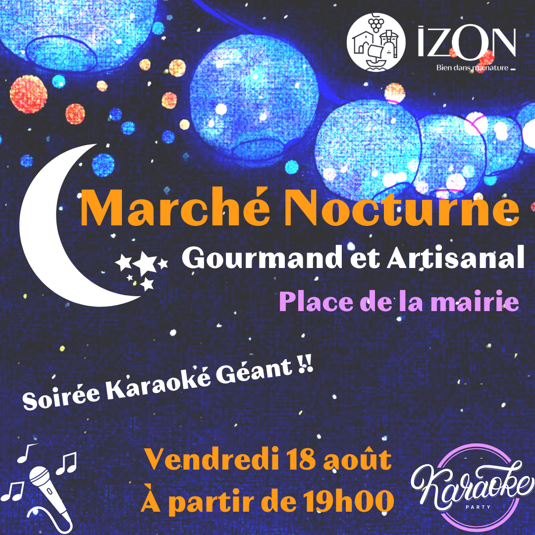 Marché nocturne & Karaoké Géant - Mairie Izon