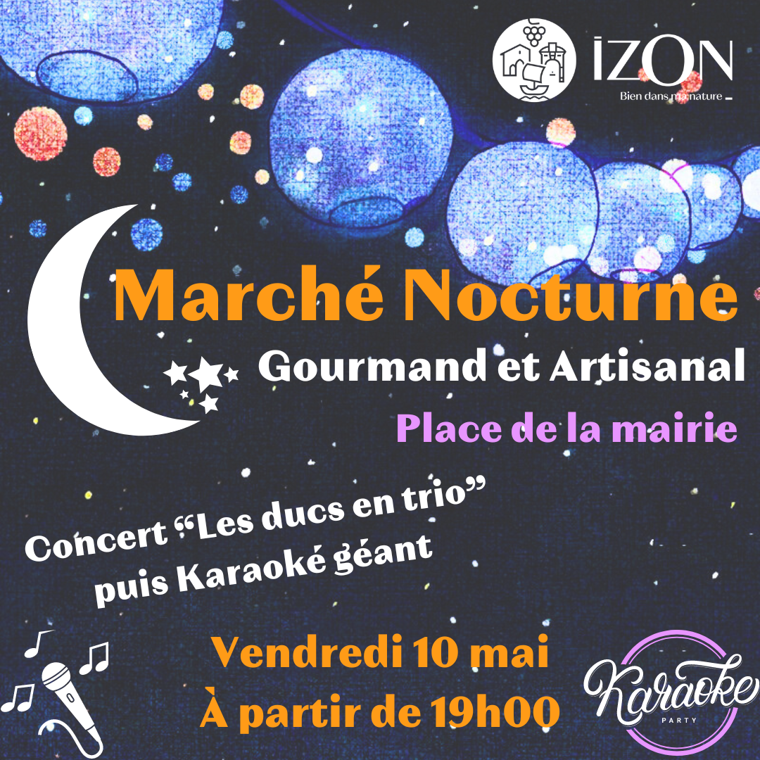 Marché nocturne : 10 mai - Mairie Izon