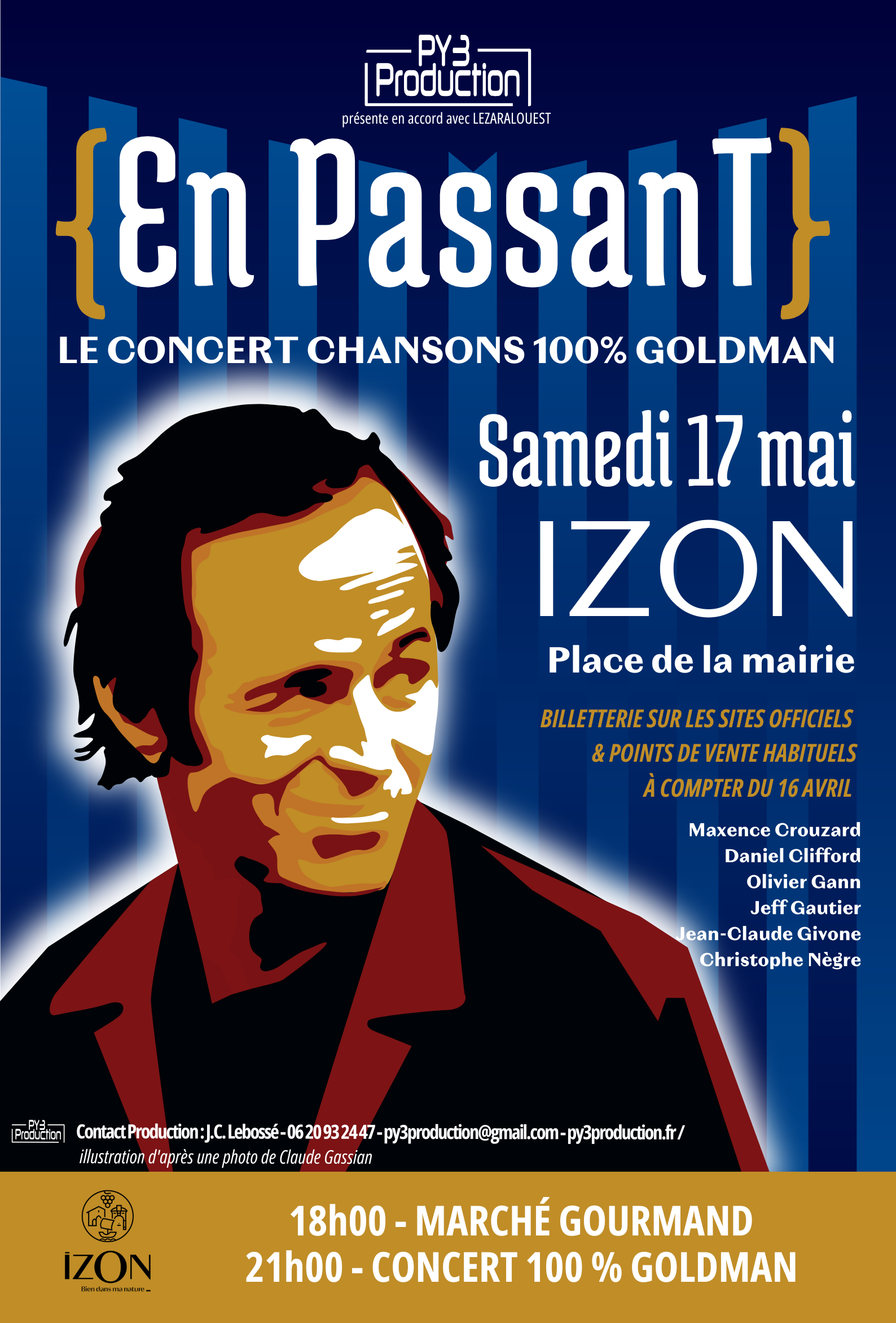 TRIBUTE GOLDMAN – CONCERT DU GROUPE {EN PASSANT} - SAMEDI 17 MAI 2025 ...